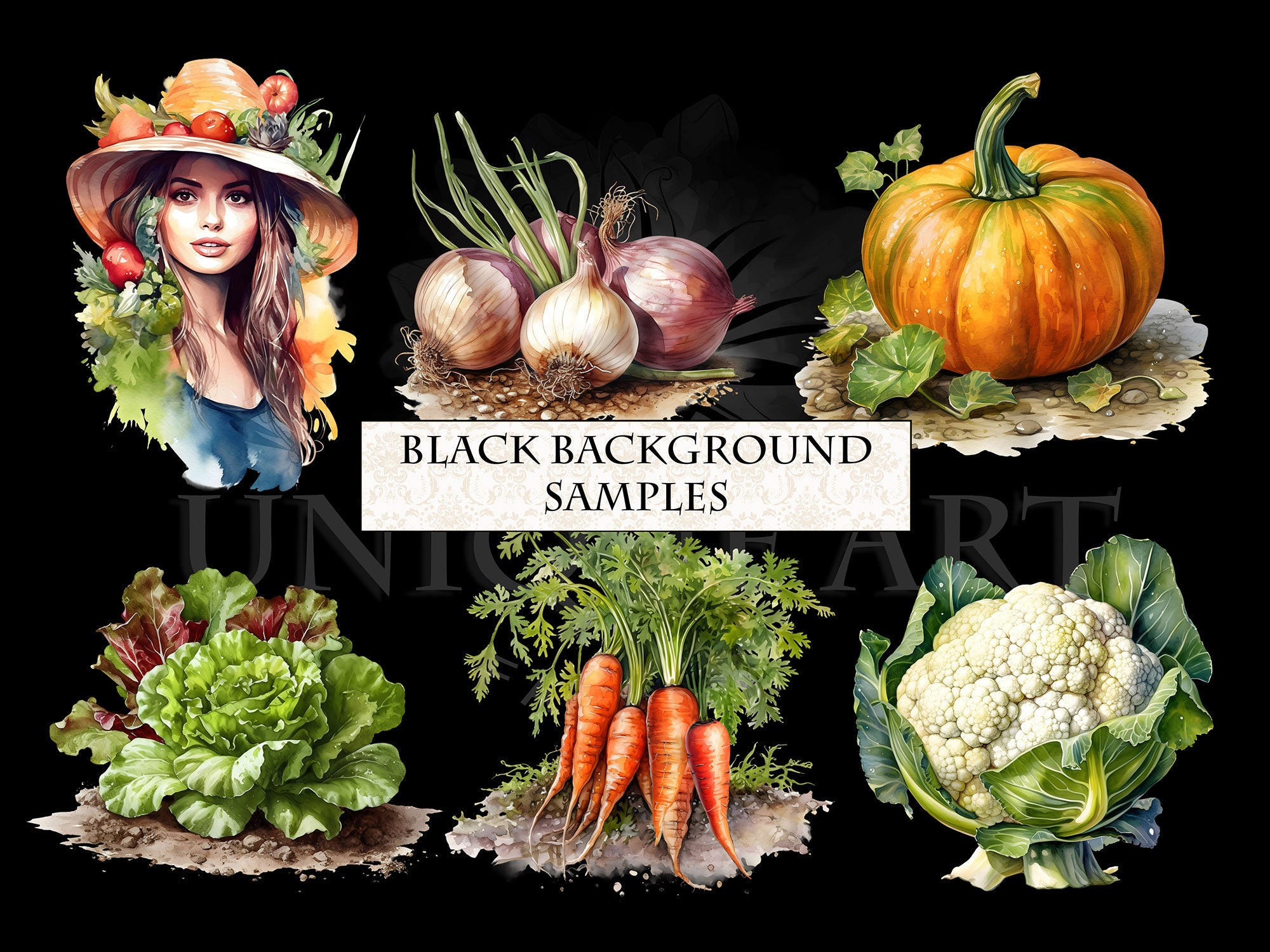 Vegetables Vol.01 Watercolor Clipart Bundle HQ Printable - Etsy