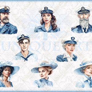 Nautical - Marine Themed Watercolor Clipart Bundle, Printable 34 HQ PNG ...