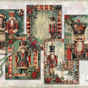Christmas Vintage Nutcrackers, Digital Collage Sheet, Printable Pages ...