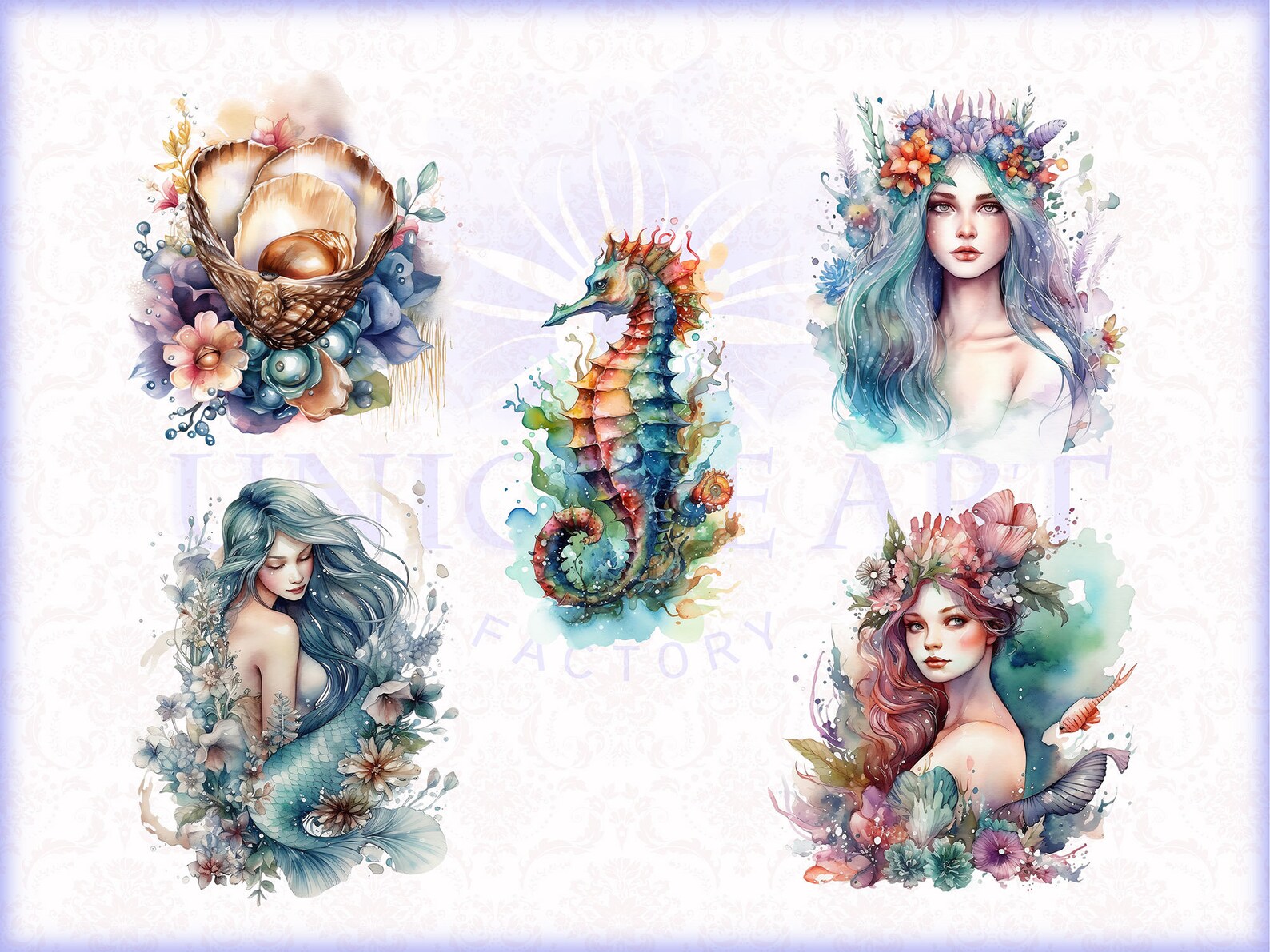 Elegant Mermaids Magical Sea Maiden Sea Princess - Etsy