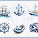 Nautical Marine Themed Watercolor Clipart Bundle HQ - Etsy
