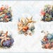 Corals and Seashells, Underwater Themed Watercolor Clipart Bundle ...