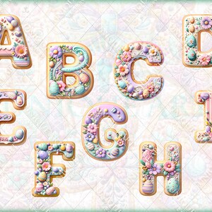 Easter Alphabet and Numbers, Clipart Bundle, 36 HQ Printable ...