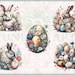 Bunny and Easter Eggs Watercolor Clipart Bundle HQ Printable PNG Format ...