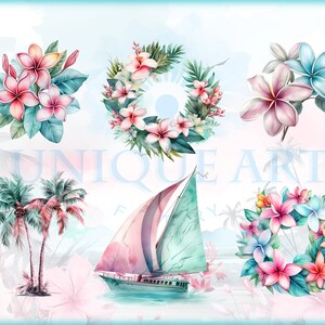 Hawaii Island Tropical Island Beach Watercolor Clipart - Etsy