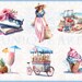 Summer Beach Watercolor Clipart Bundle HQ Printable PNG - Etsy