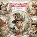 Christmas Bunny Vol.02 PNG Round Ornaments Gift, Watercolor Clipart ...