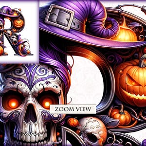 Halloween Alphabet and Numbers, Clipart Bundle, 36 HQ Printable ...