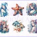 Elegant Mermaids Magical Sea Maiden Sea Princess Watercolor Clipart HQ ...