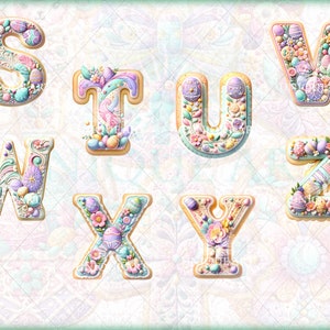 Easter Alphabet and Numbers, Clipart Bundle, 36 HQ Printable ...