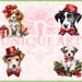 Christmas Puppies Cute Puppy Watercolor Clipart Bundle HQ - Etsy