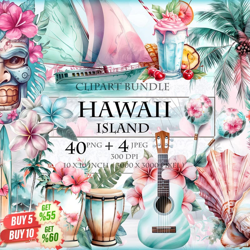 Hawaii Clip Art - Etsy