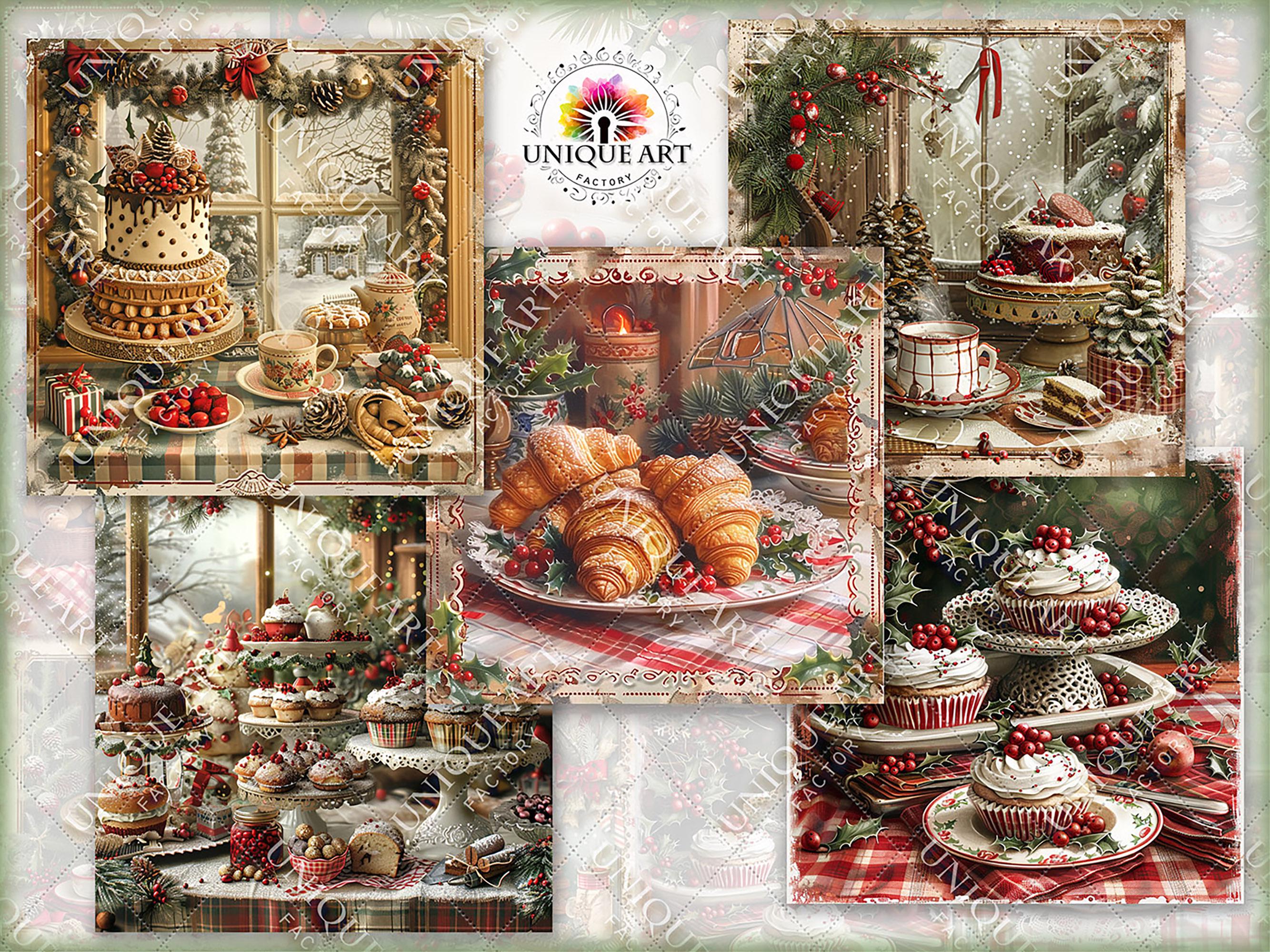 Christmas Bakery Vol.01, Printable 22 JPG Image, Scrapbook Pages, Junk ...