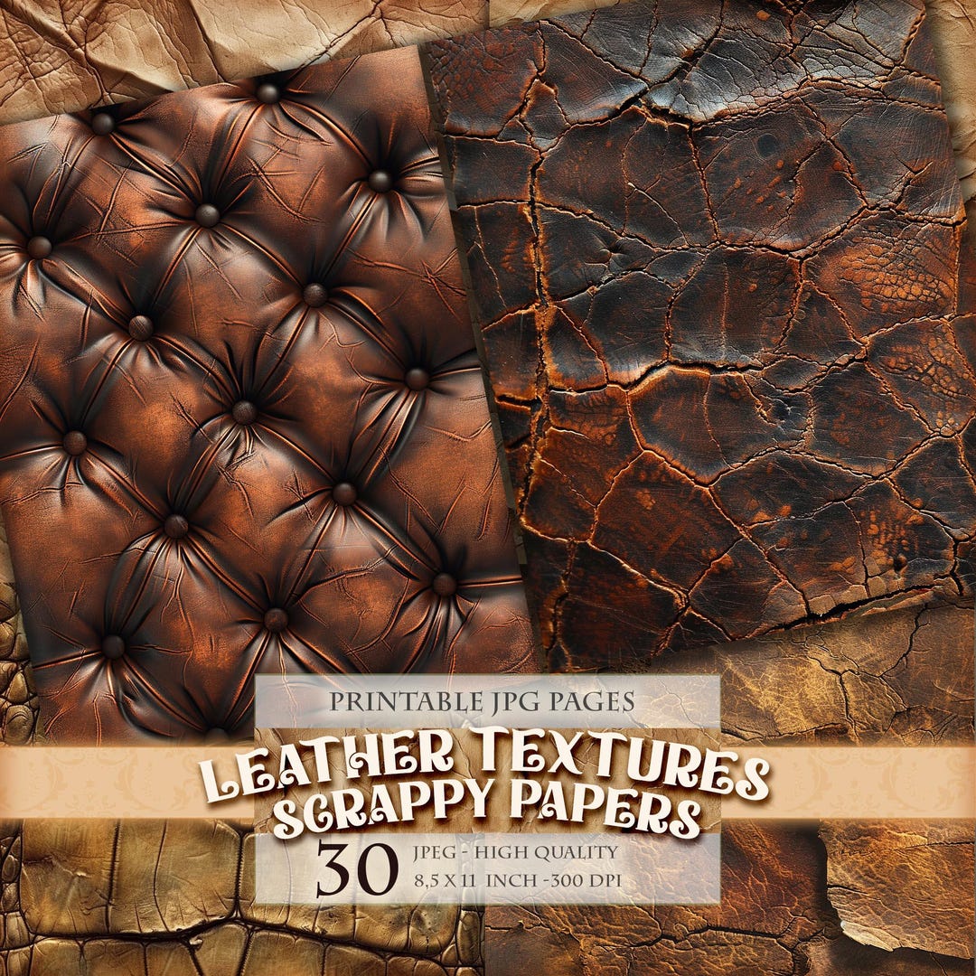 Leather Textures Scrappy Papers, Book and Journal Cover Making ...