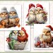 Christmas Chicks, Cute Chickens, Watercolor Printable Pages, Digital ...