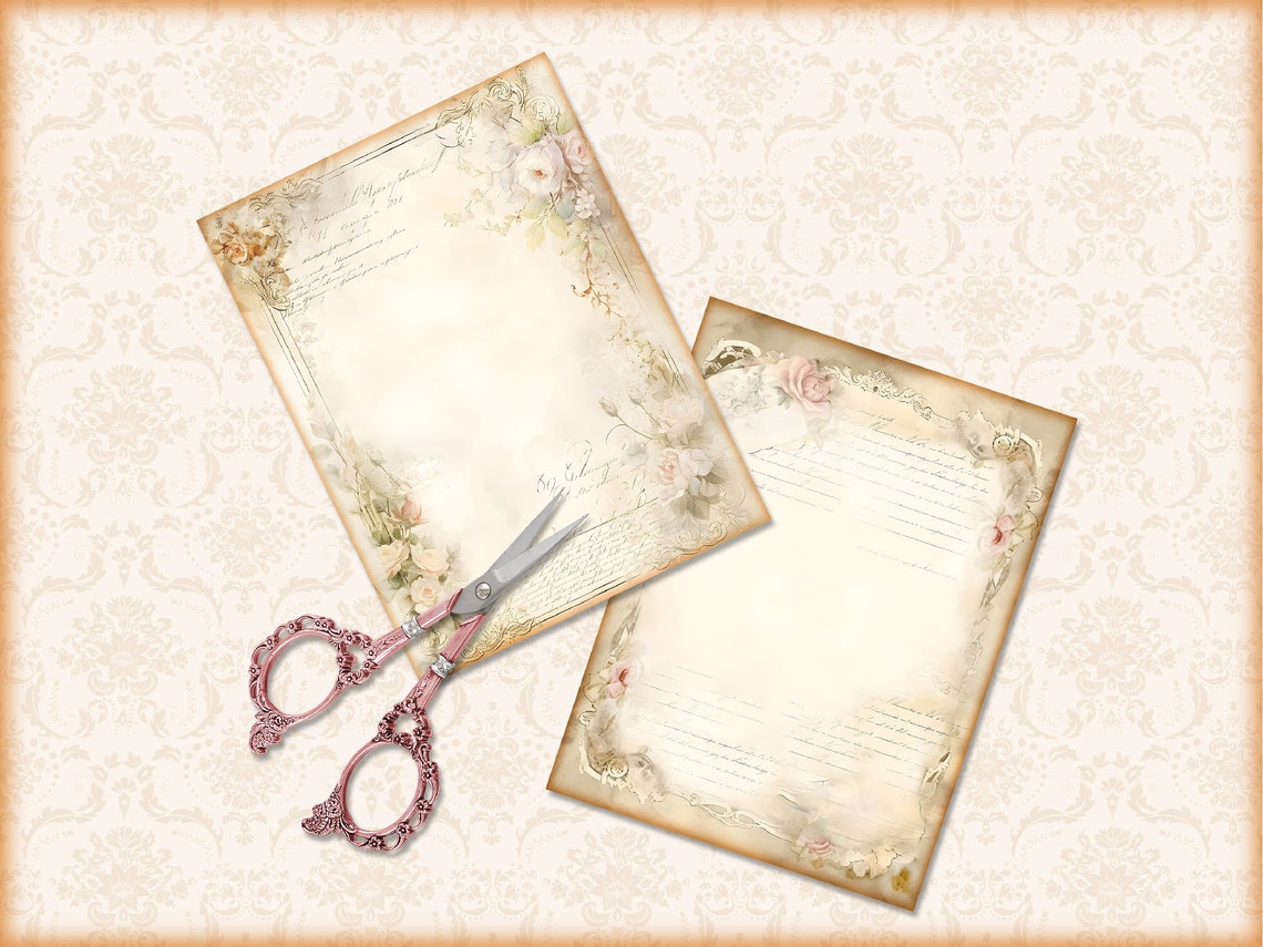 Vintage Floral Tea Set Themed Junk Journal Pages 14 Pcs JPG - Etsy