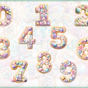 Easter Alphabet and Numbers, Clipart Bundle, 36 HQ Printable ...