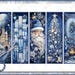 Dark Blue Bookmarks, Vintage Noel, Watercolor Digital Sheets, 2x6,5 ...