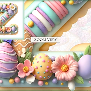 Easter Alphabet and Numbers, Clipart Bundle, 36 HQ Printable ...