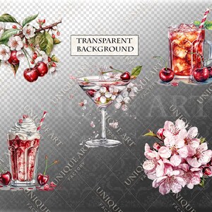 Cherry Love, Cherry Themed Watercolor Clipart Bundle, 25 HQ Printable ...