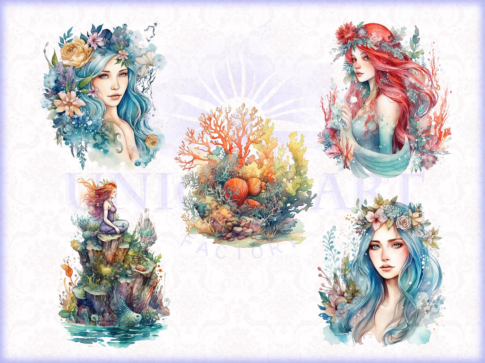 Elegant Mermaids Magical Sea Maiden Sea Princess - Etsy