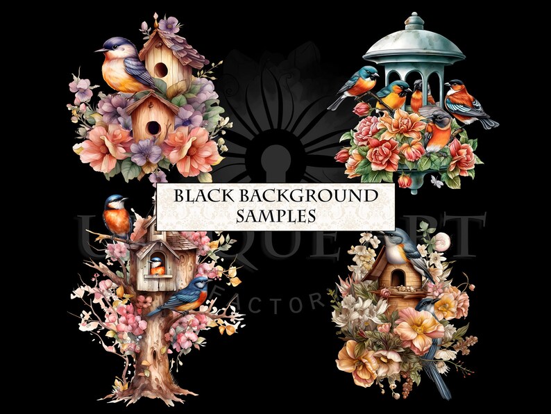 Bird Houses Watercolor Clipart Bundle HQ Printable PNG - Etsy