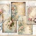 Grunge Lace Romantic Mixed Pages Vol.02, Watercolor Scrapbook Collage ...
