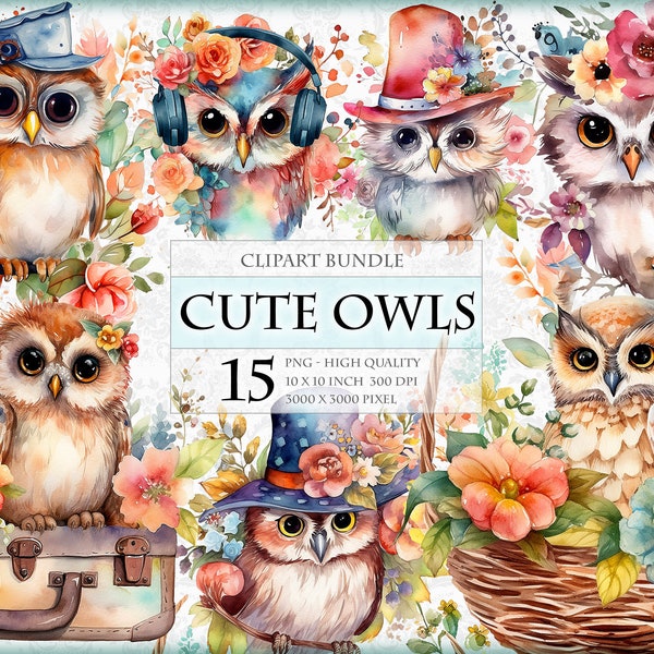 Cute Owl Painting - Etsy