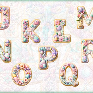 Easter Alphabet and Numbers, Clipart Bundle, 36 HQ Printable ...