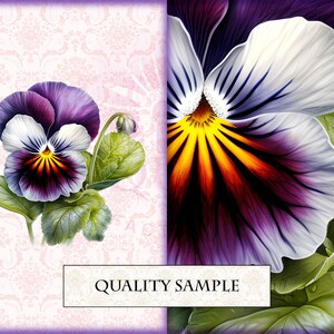 Pansy Love Pansies / Violet Flower Watercolor Clipart Bundle HQ ...