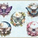 Mystical Moths Watercolor Clipart Bundle HQ Printable PNG - Etsy
