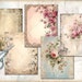 Grunge Lace Romantic Mixed Pages Vol.02, Watercolor Scrapbook Collage ...