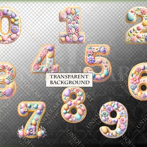 Easter Alphabet and Numbers, Clipart Bundle, 36 HQ Printable ...
