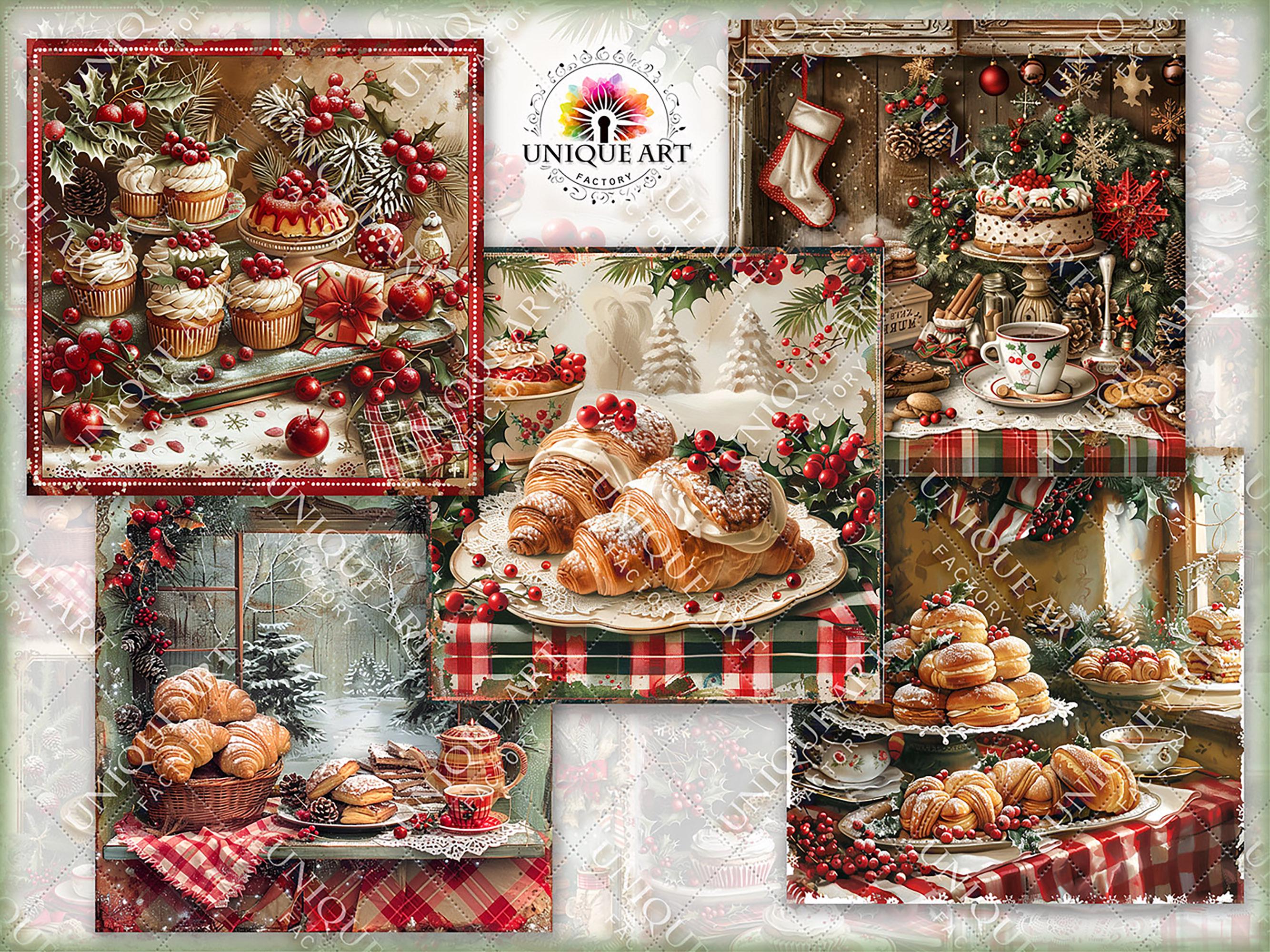 Christmas Bakery Vol.01, Printable 22 JPG Image, Scrapbook Pages, Junk ...