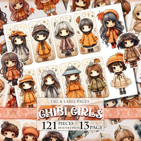 Chibi Printable Paper Dolls - Etsy