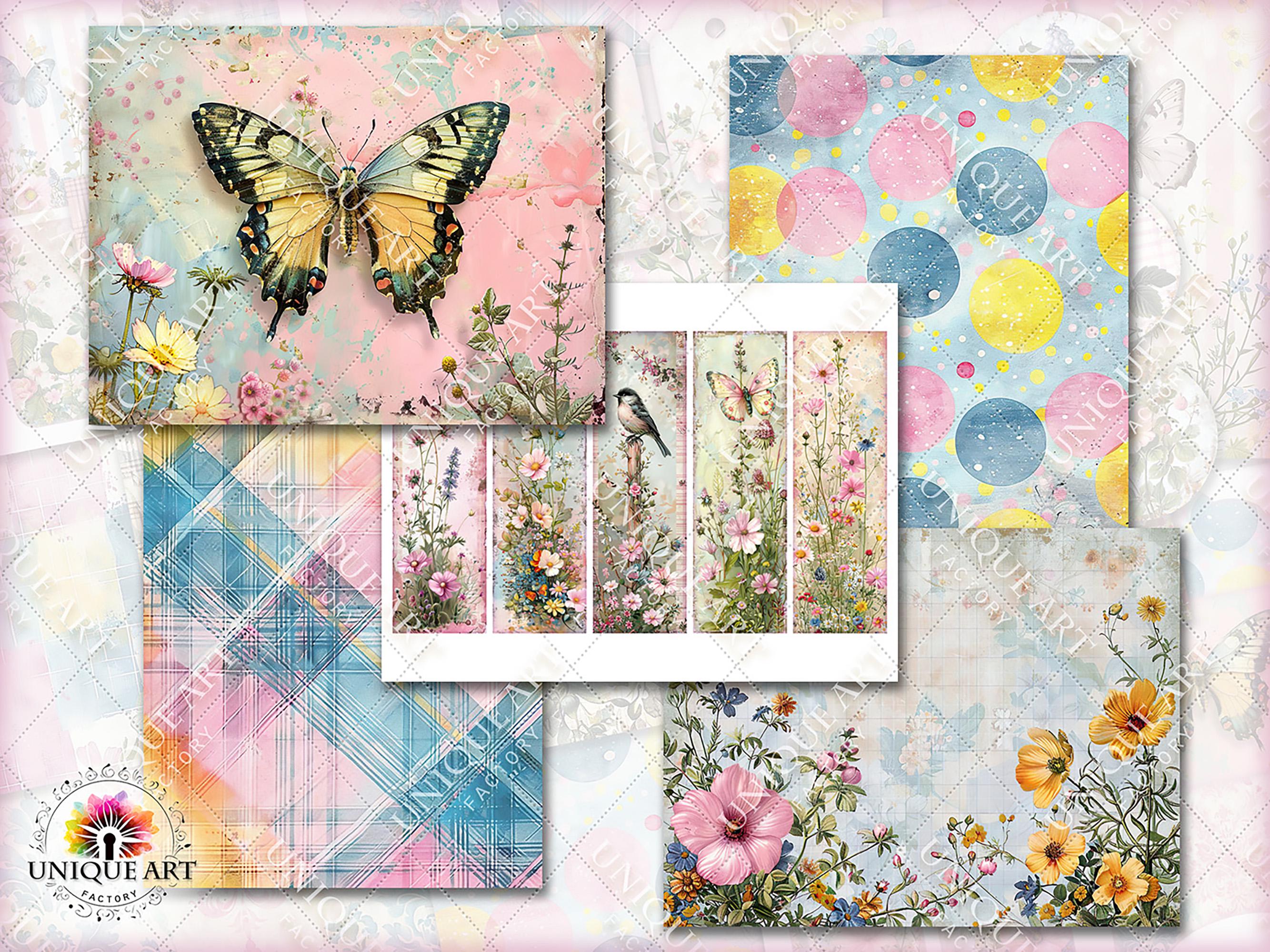 Summer Wind, Vintage Scrapbook / Junk Journal Kit, Printable Digital ...
