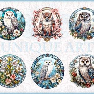 Owl and Ornate Flowers Watercolor Clipart Bundle HQ Printable PNG ...