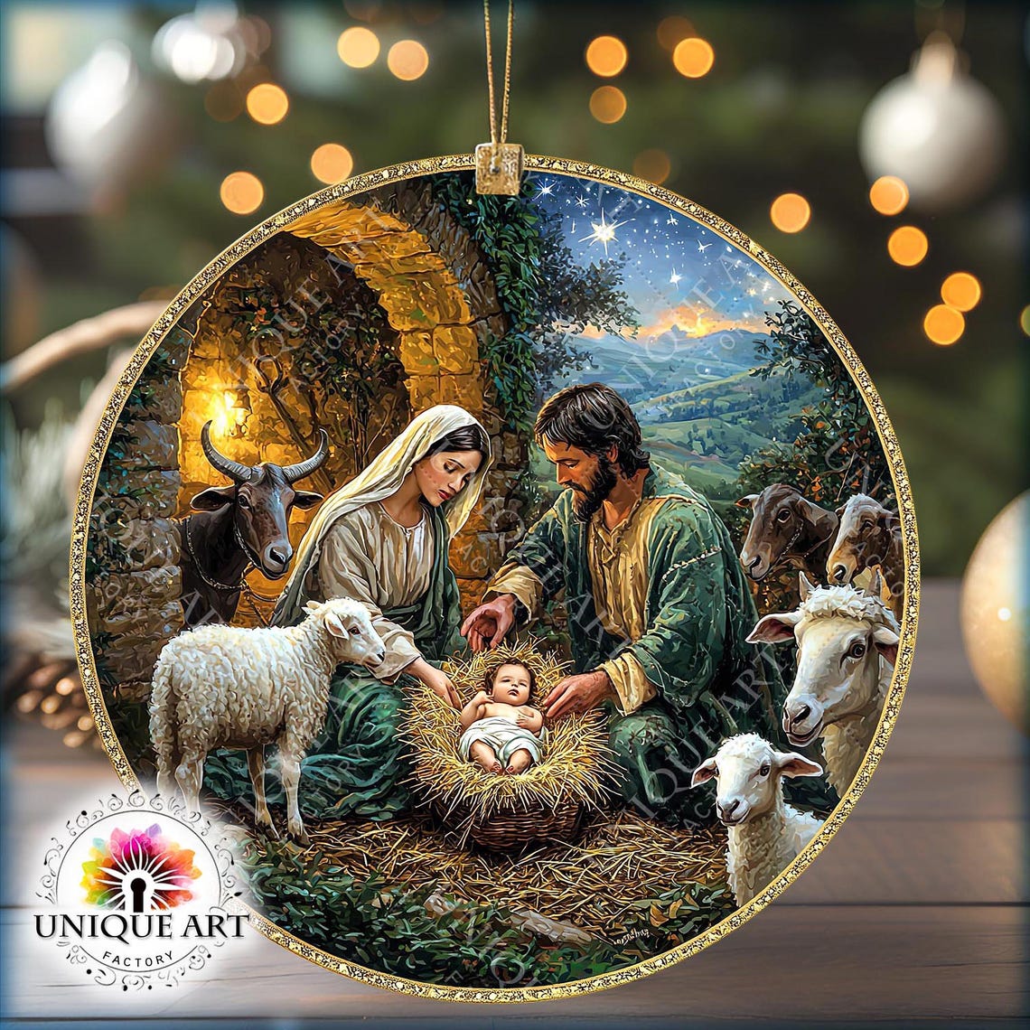 Nativity Scene Round Cliparts, Printable 20 PNG Image, Decorative Gift ...