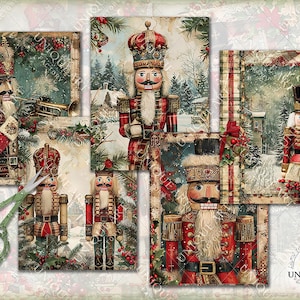 Christmas Vintage Nutcrackers, Digital Collage Sheet, Printable Pages ...