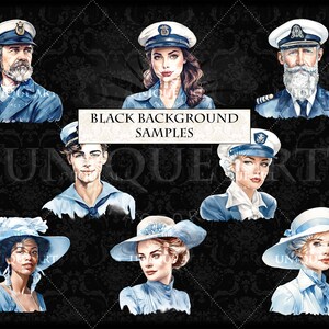 Nautical Marine Themed Watercolor Clipart Bundle HQ Printable PNG ...