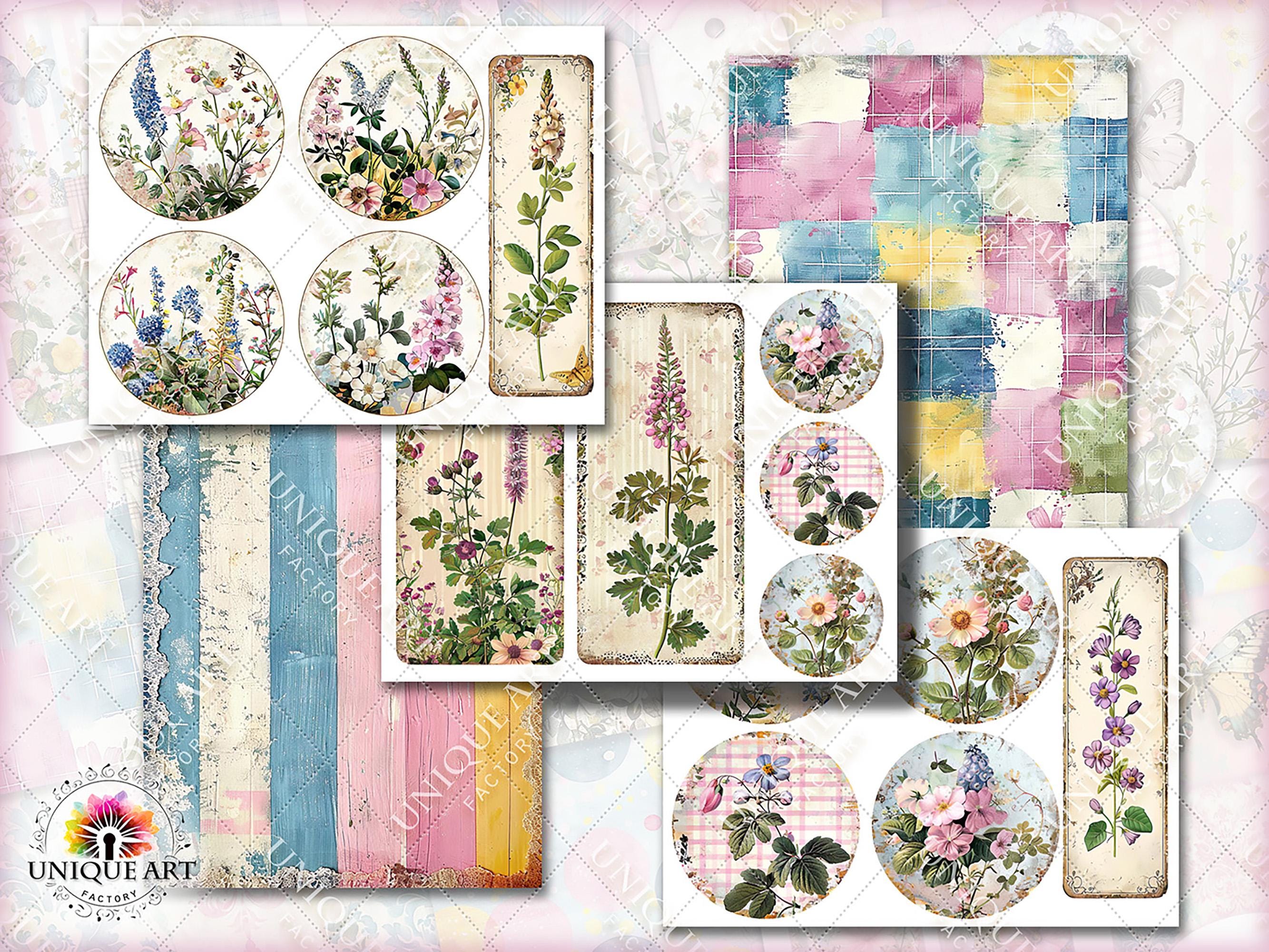 Summer Wind, Vintage Scrapbook / Junk Journal Kit, Printable Digital ...