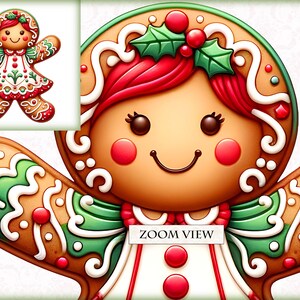 Christmas Fancy Cookies, Gingerbread Man, Winter Themed Watercolor ...