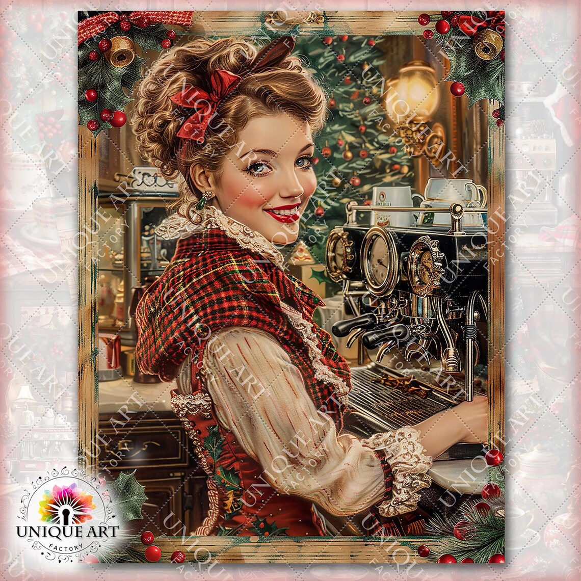 Christmas Coffee Time Vol.02, Printable Scrapbook Pages, Watercolor ...