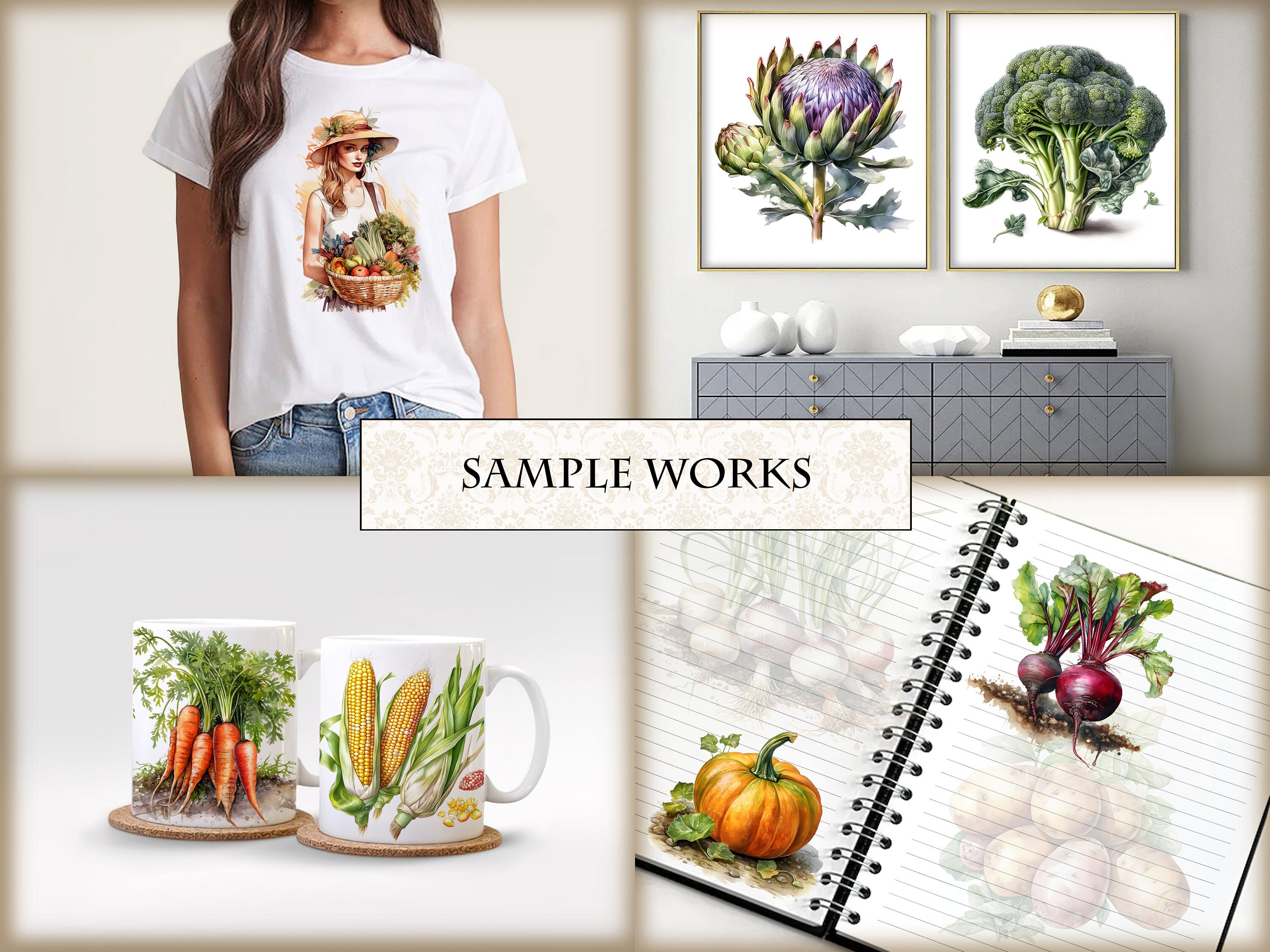 Vegetables Vol.01 Watercolor Clipart Bundle HQ Printable - Etsy