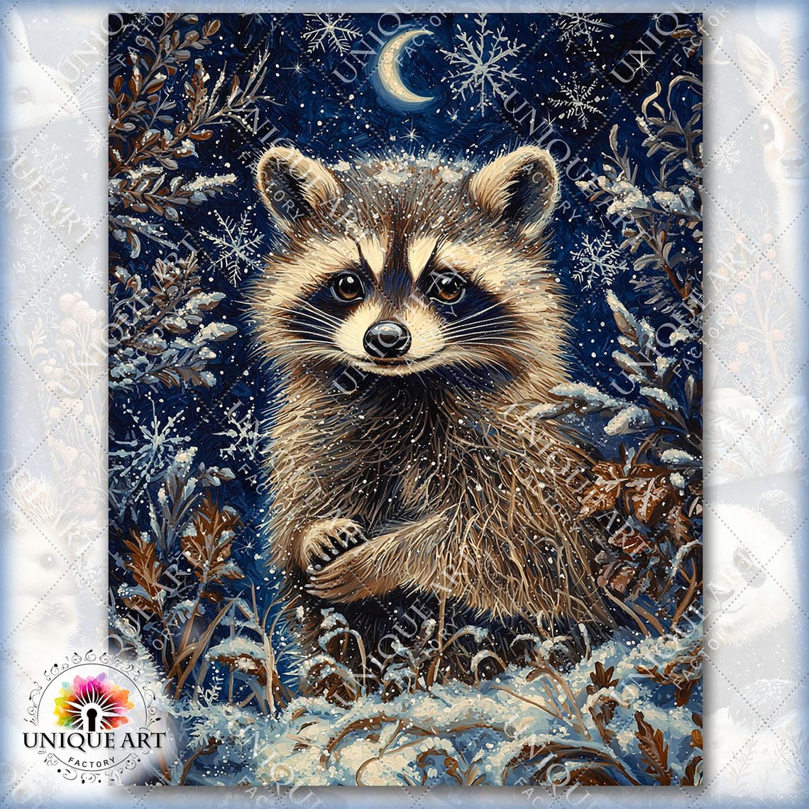 Animals in the Starry Night, Printable 30 JPG Image, Watercolor Clipart ...