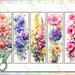 Spring Flower Bookmarks, Watercolor Digital Sheets, 2x6,3 Inch 25 ...