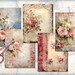 Grunge Lace Romantic Mixed Pages Vol.01, Watercolor Scrapbook Collage ...