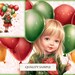 Christmas Cute Girls Gifts and Balloons Watercolor Clipart - Etsy