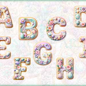 Easter Alphabet and Numbers, Clipart Bundle, 36 HQ Printable ...