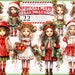 Christmas Holly Jolly Girl, Watercolor Clipart Bundle, 22 HQ Printable ...